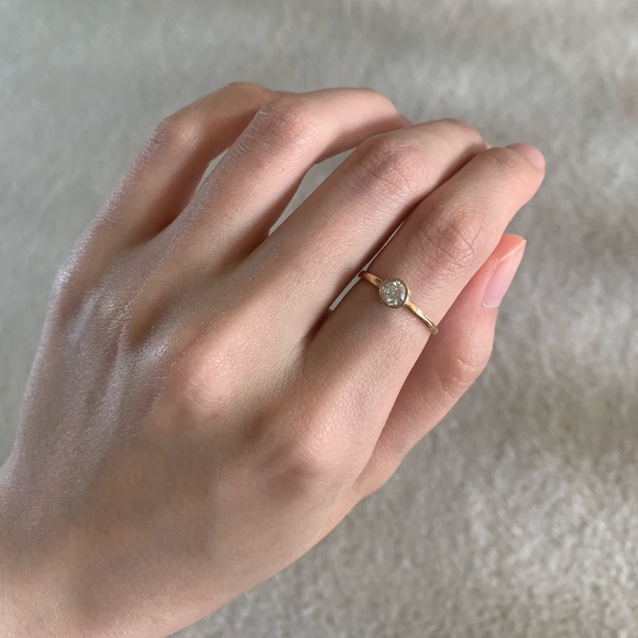 Mejuri | Jewelry | 4k Solid Yellow Gold Bezel Ring | Poshmark